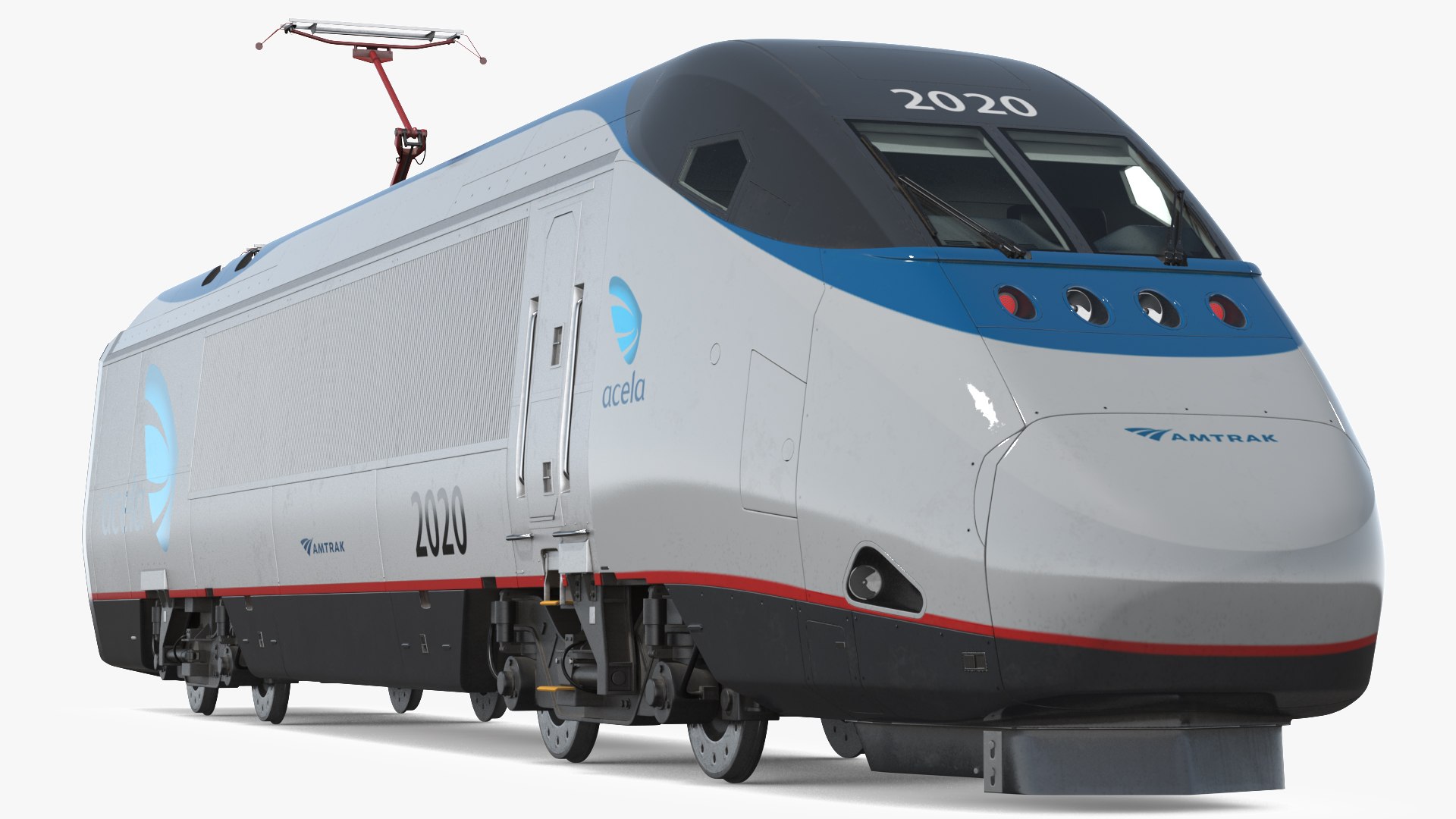 3D amtrak acela express locomotive - TurboSquid 1447335