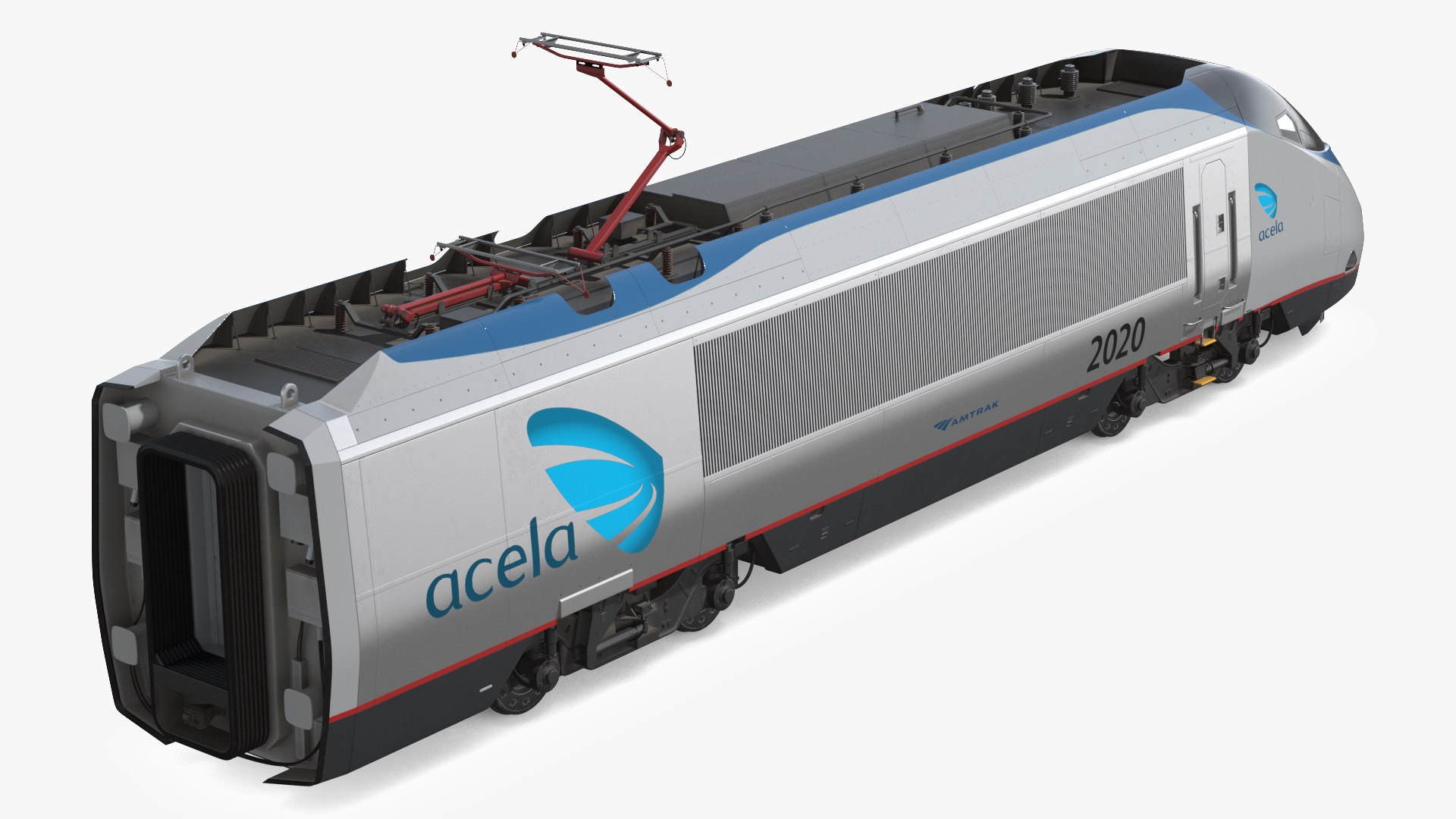 3D amtrak acela express locomotive - TurboSquid 1447335