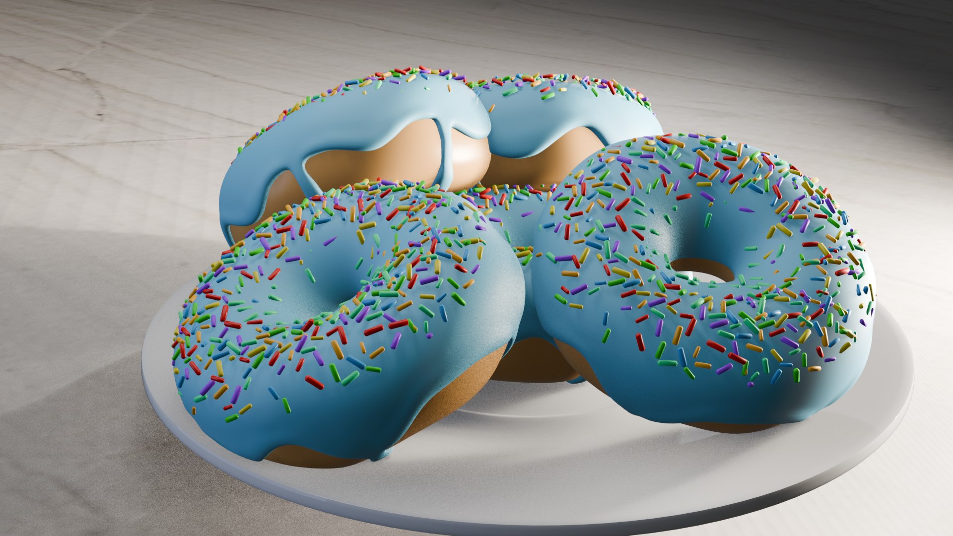 3D Realistic Donut 3D Model With Glaze And Sprinkles - TurboSquid 2334466