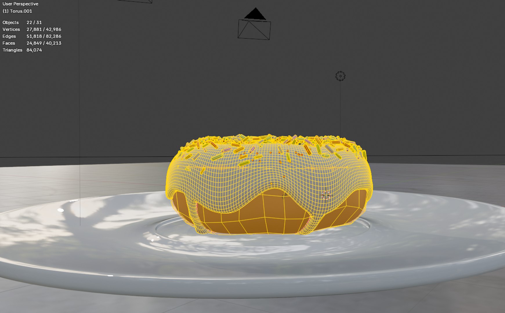 3D Realistic Donut 3D Model With Glaze And Sprinkles - TurboSquid 2334466