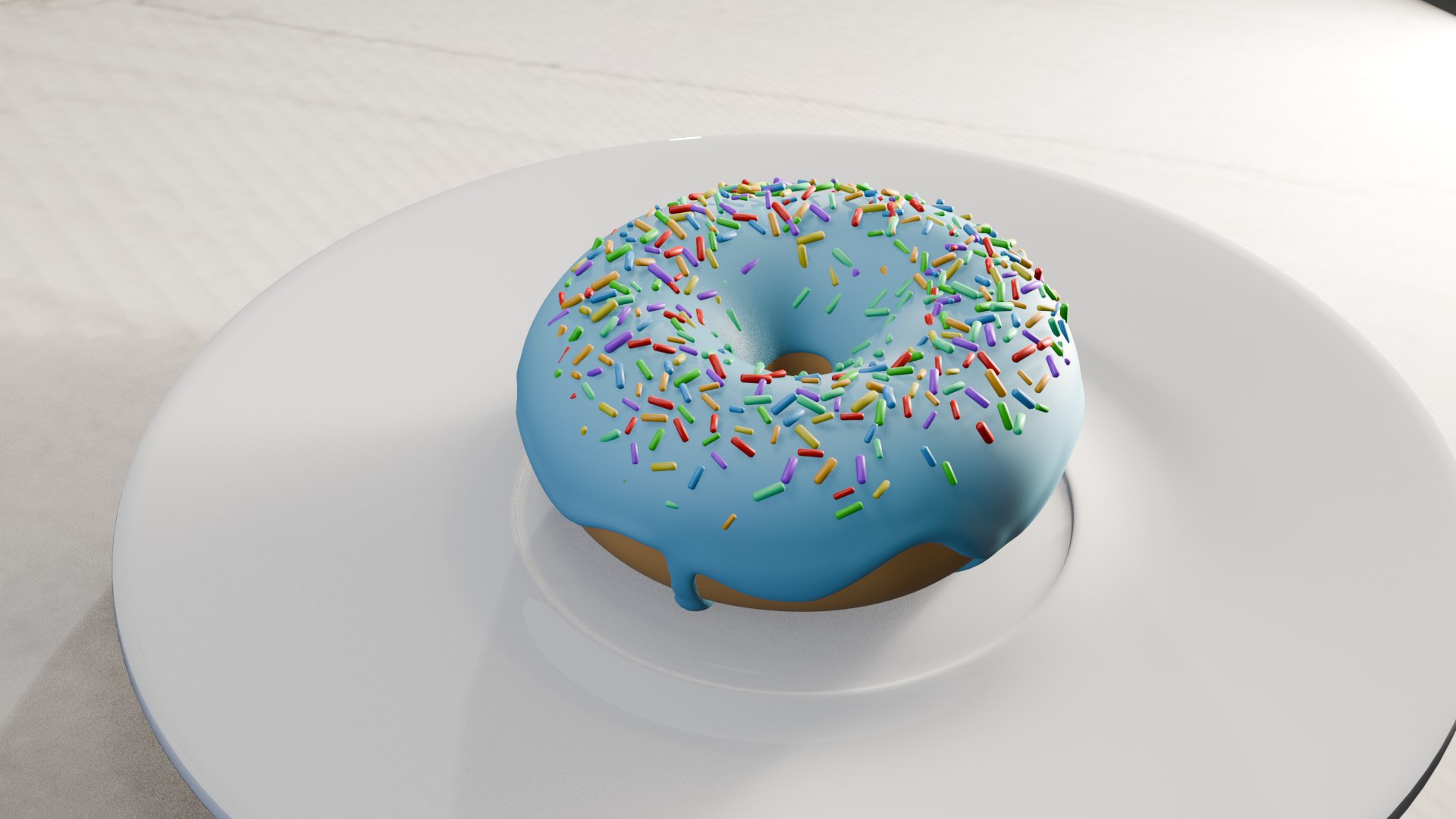3D Realistic Donut 3D Model With Glaze And Sprinkles - TurboSquid 2334466