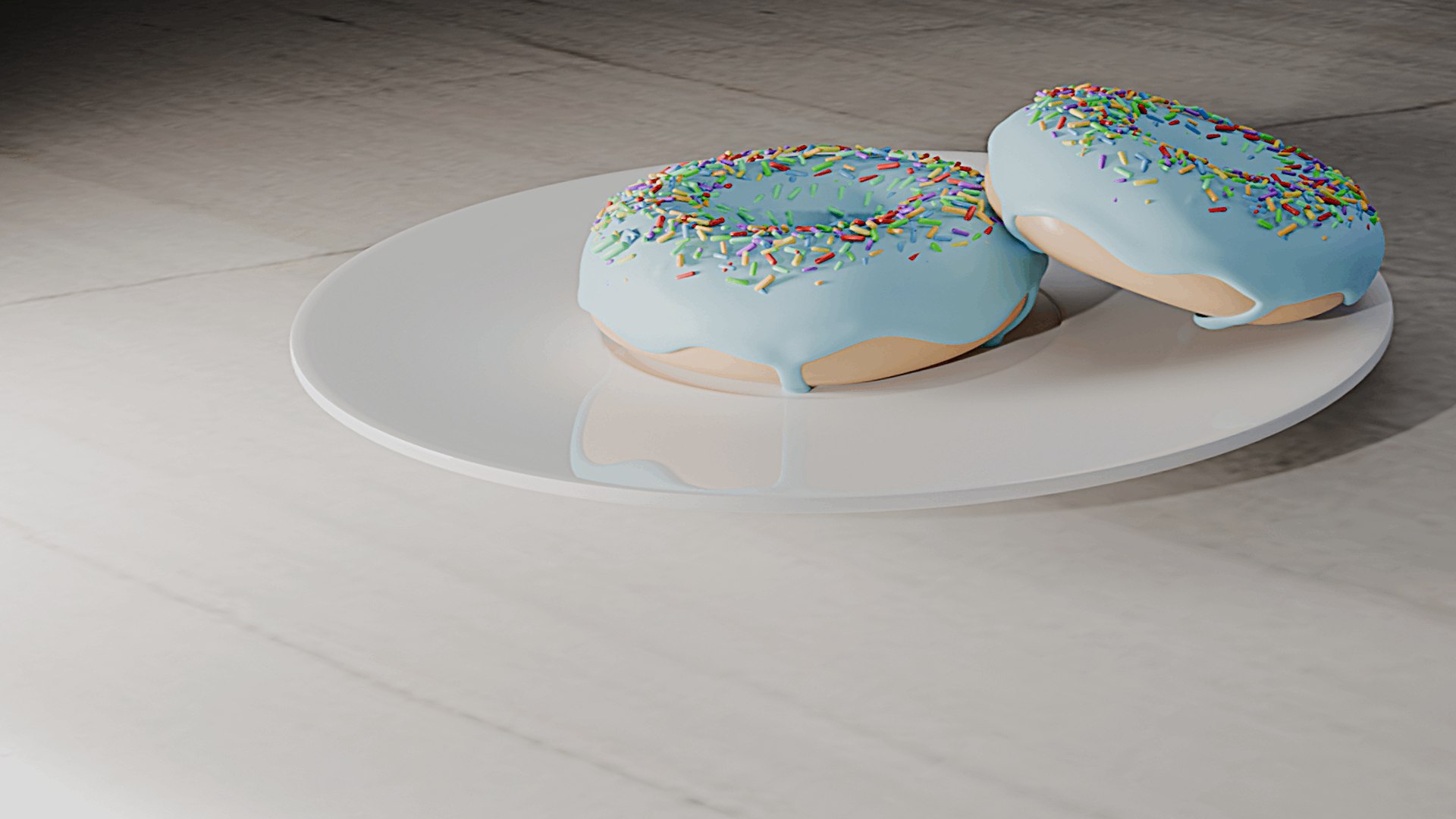3D Realistic Donut 3D Model With Glaze And Sprinkles - TurboSquid 2334466