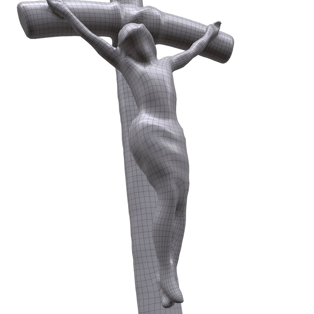 3D Jesus Silver Cross Model - TurboSquid 2327019