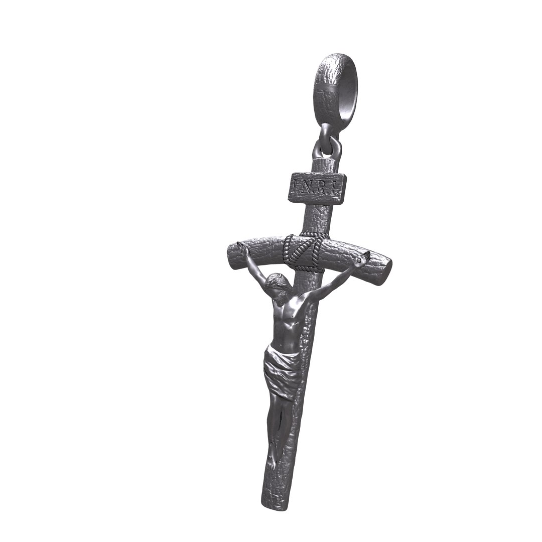 3D Jesus Silver Cross Model - TurboSquid 2327019