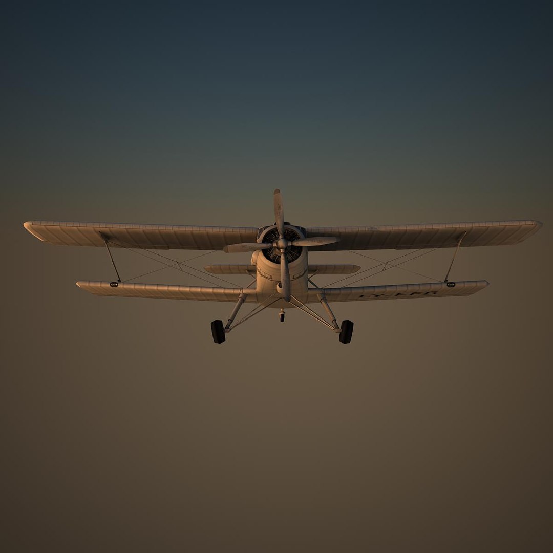 3d Model Antonov 2 Basic Aircraft