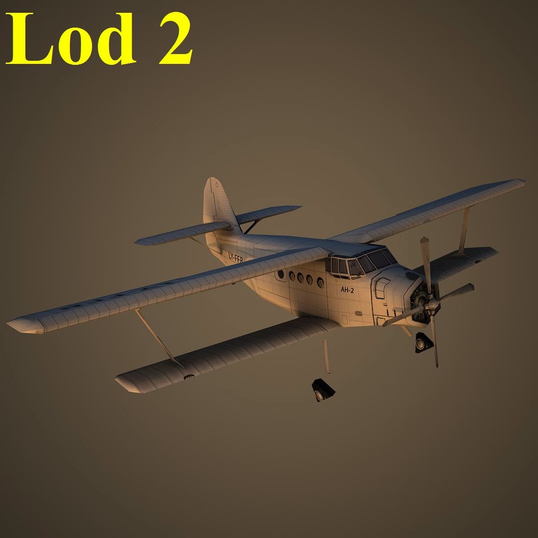 3d Model Antonov 2 Basic Aircraft