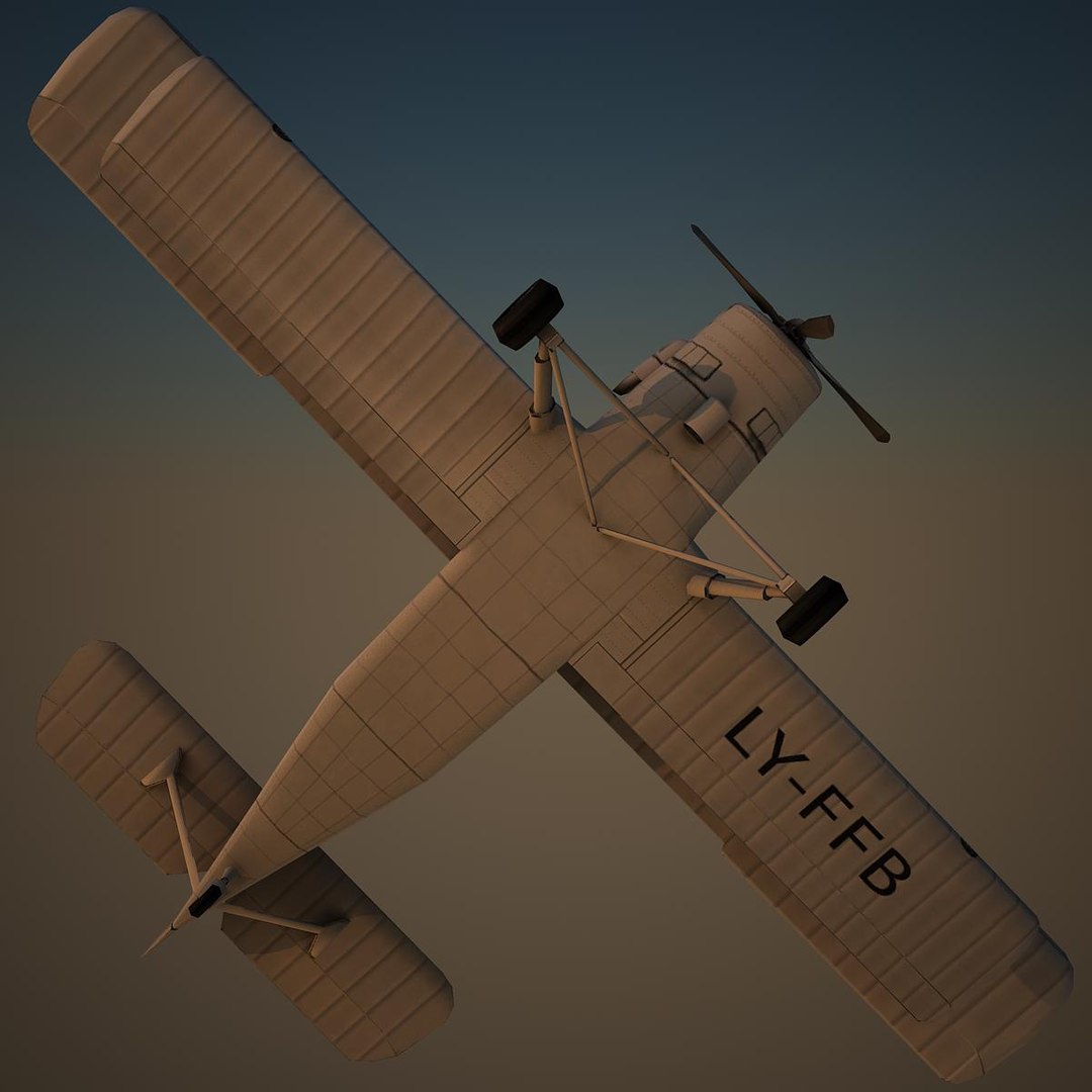 3d Model Antonov 2 Basic Aircraft