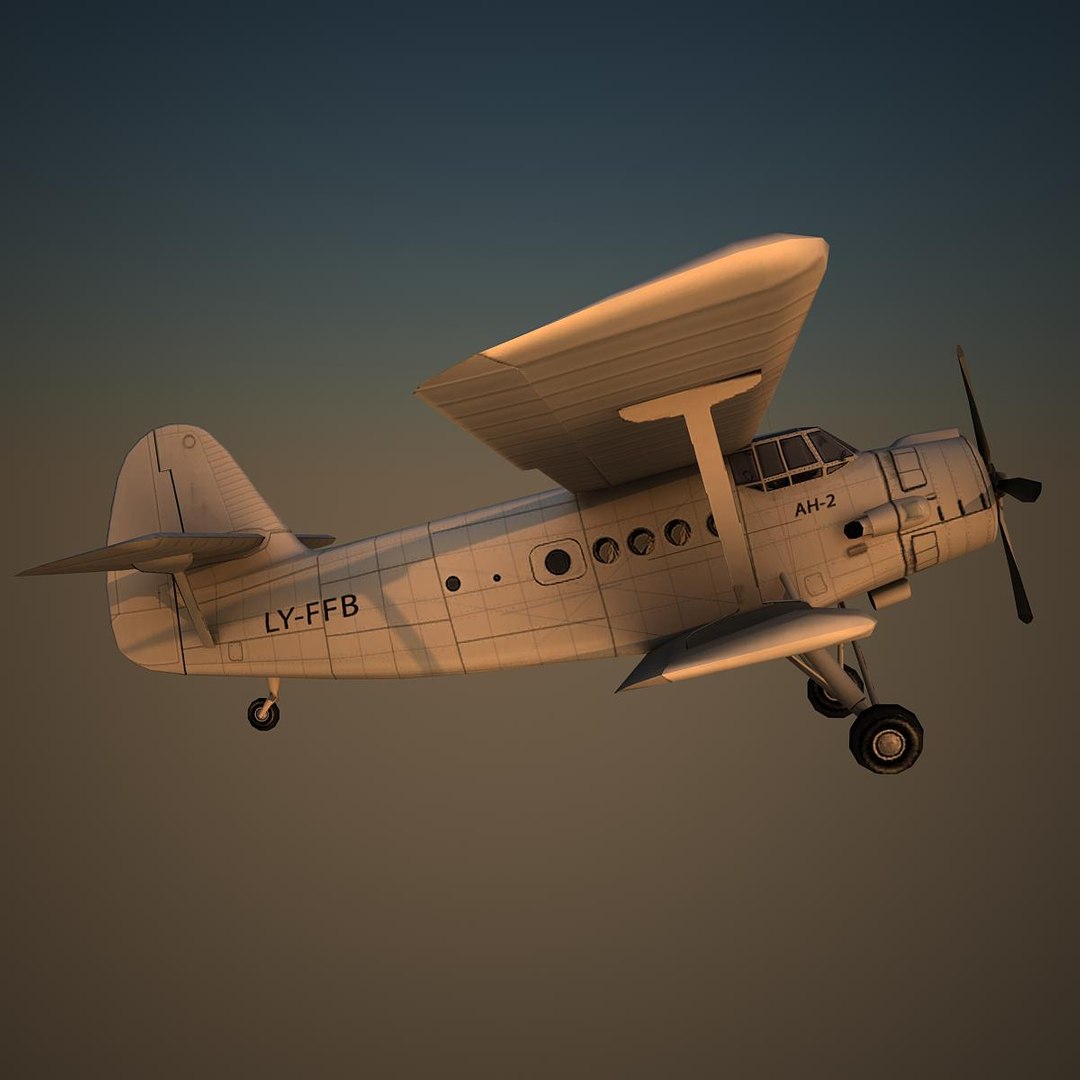 3d Model Antonov 2 Basic Aircraft