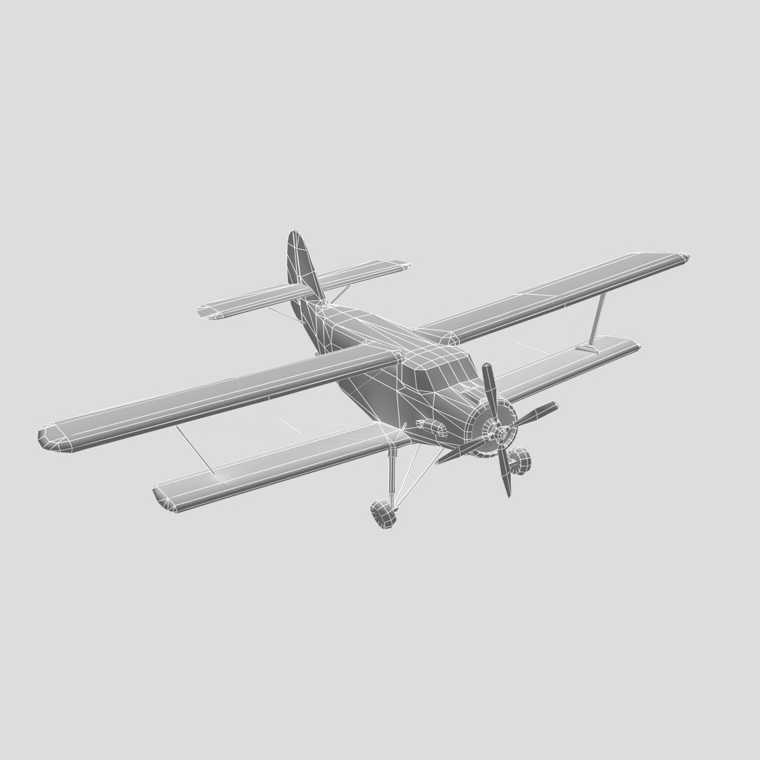 3d Model Antonov 2 Basic Aircraft