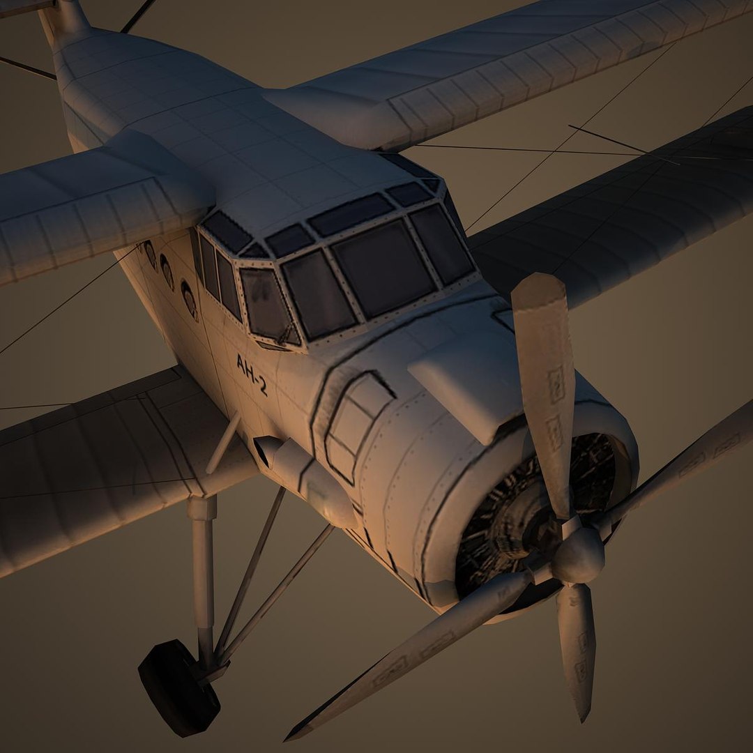 3d Model Antonov 2 Basic Aircraft
