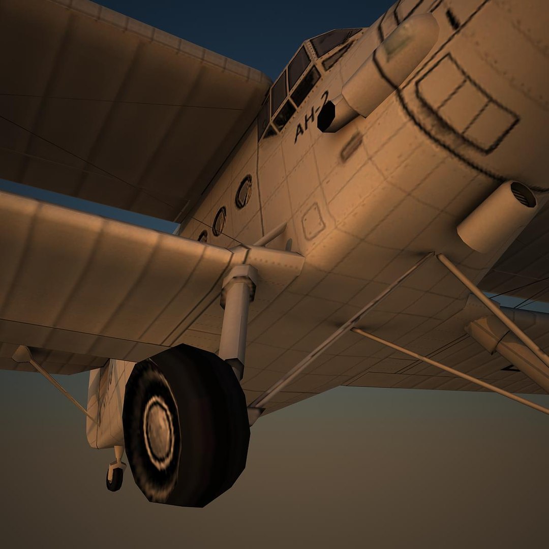 3d Model Antonov 2 Basic Aircraft