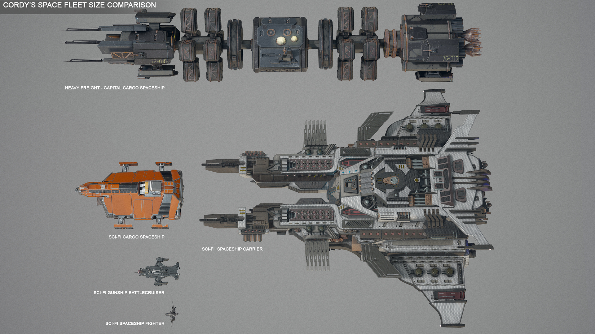 modèle 3D de Vaisseau spatial cargo Sci-Fi Heavy Freighter - TurboSquid ...