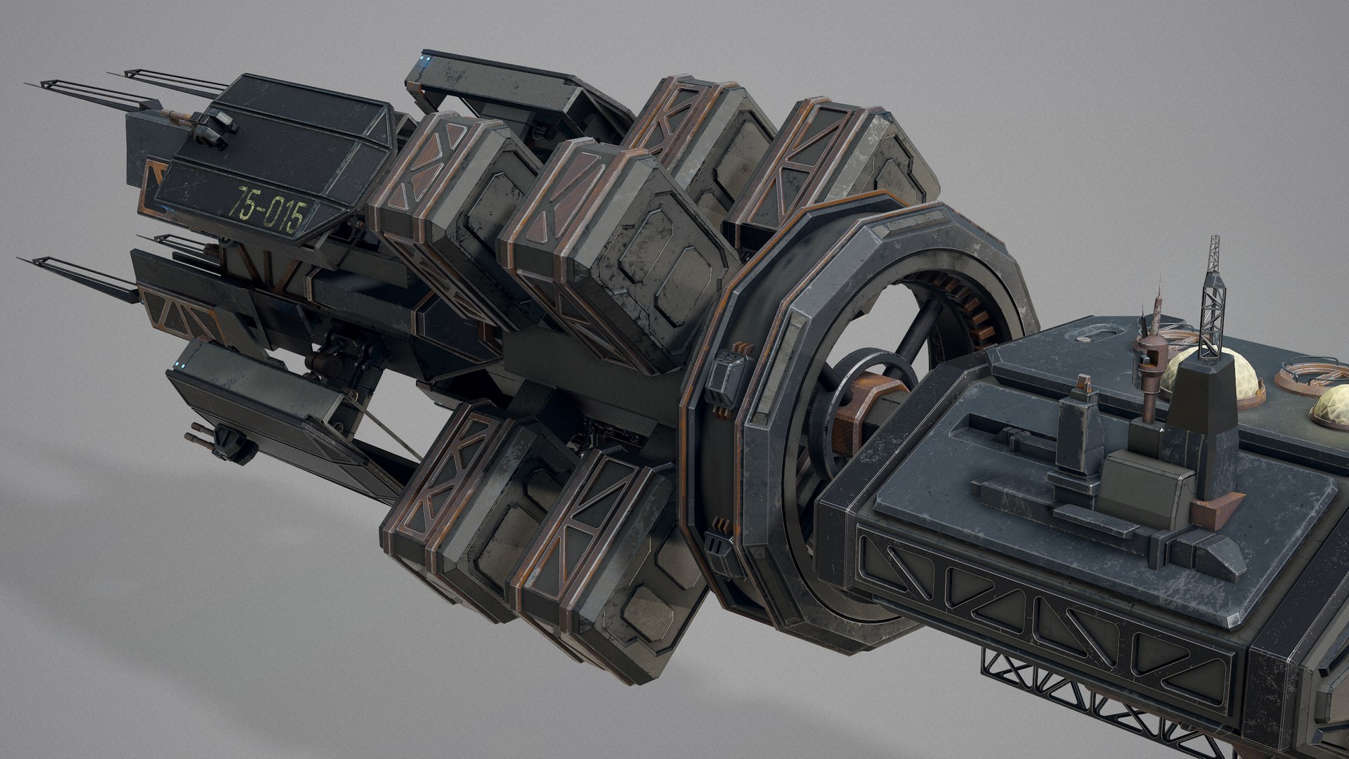 3D Sci-fi Freighter Cargo Spaceship Model - TurboSquid 1658614