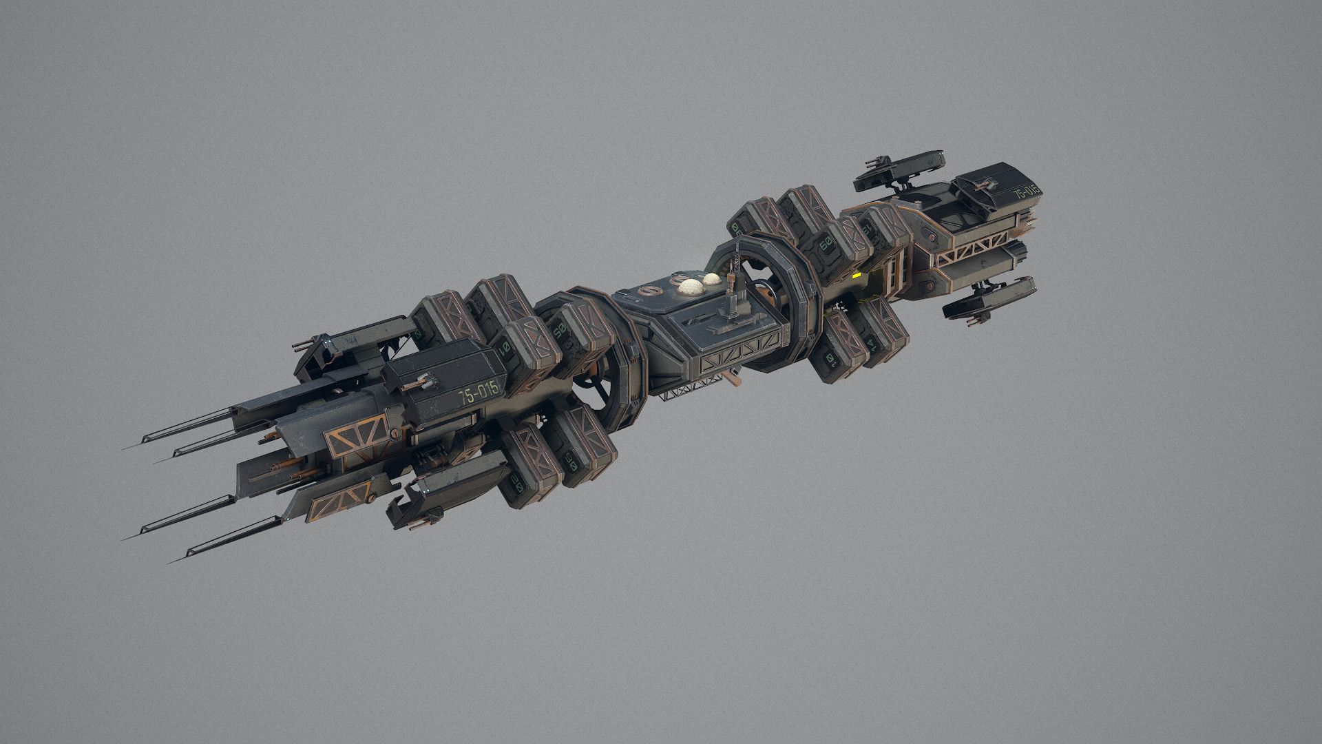 3D Sci-fi Freighter Cargo Spaceship Model - TurboSquid 1658614