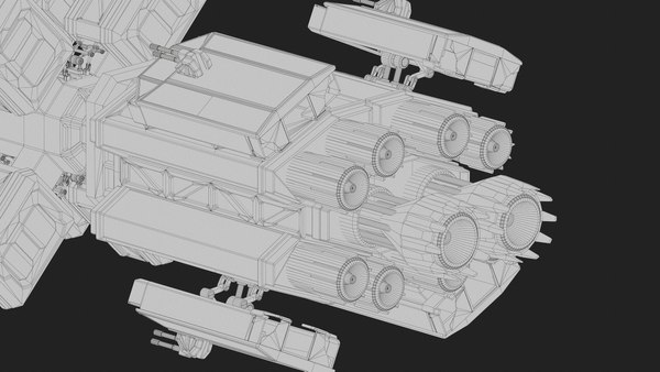 3D sci-fi freighter cargo spaceship model - TurboSquid 1658614