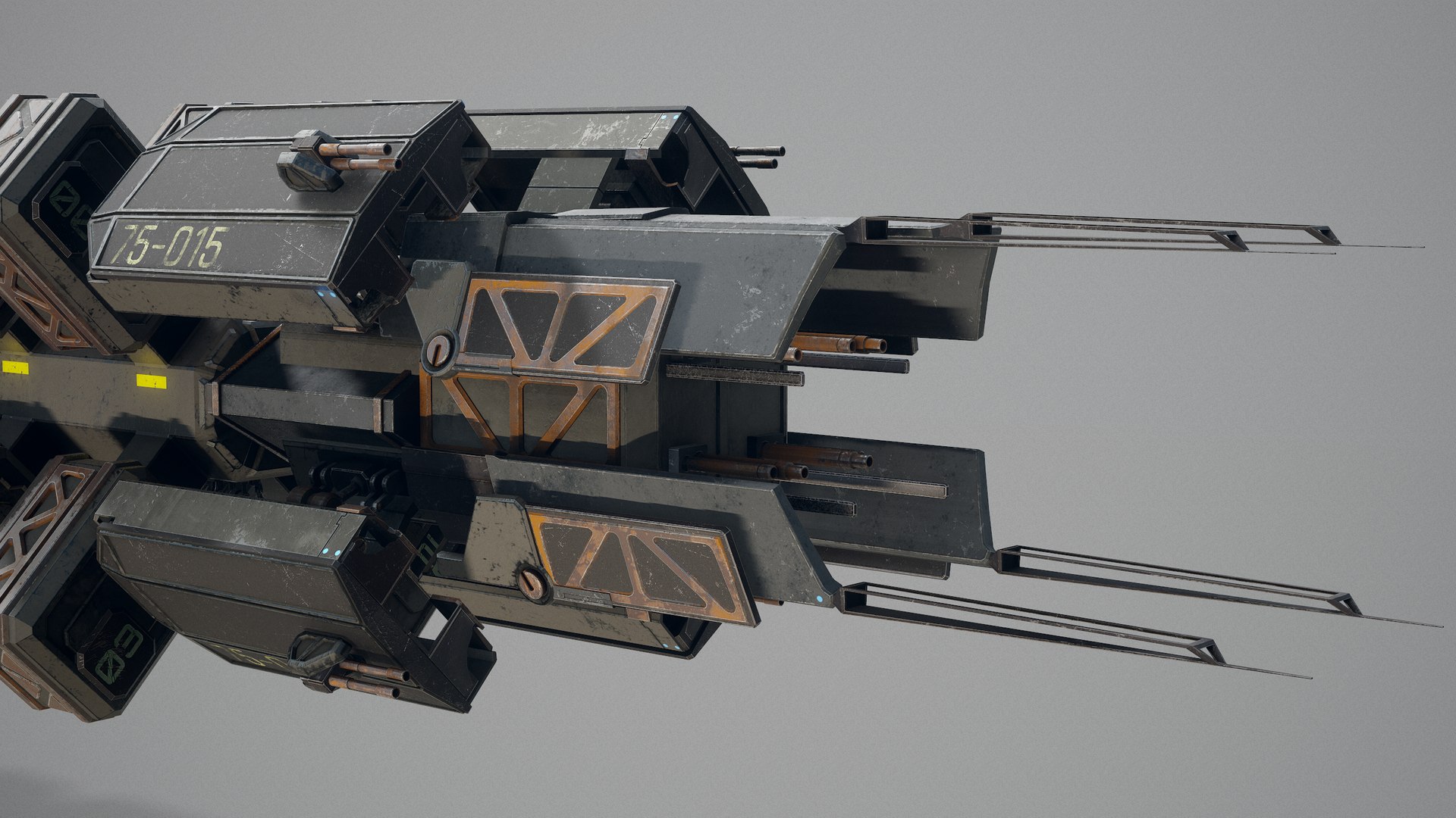 3D Sci-fi Freighter Cargo Spaceship Model - TurboSquid 1658614