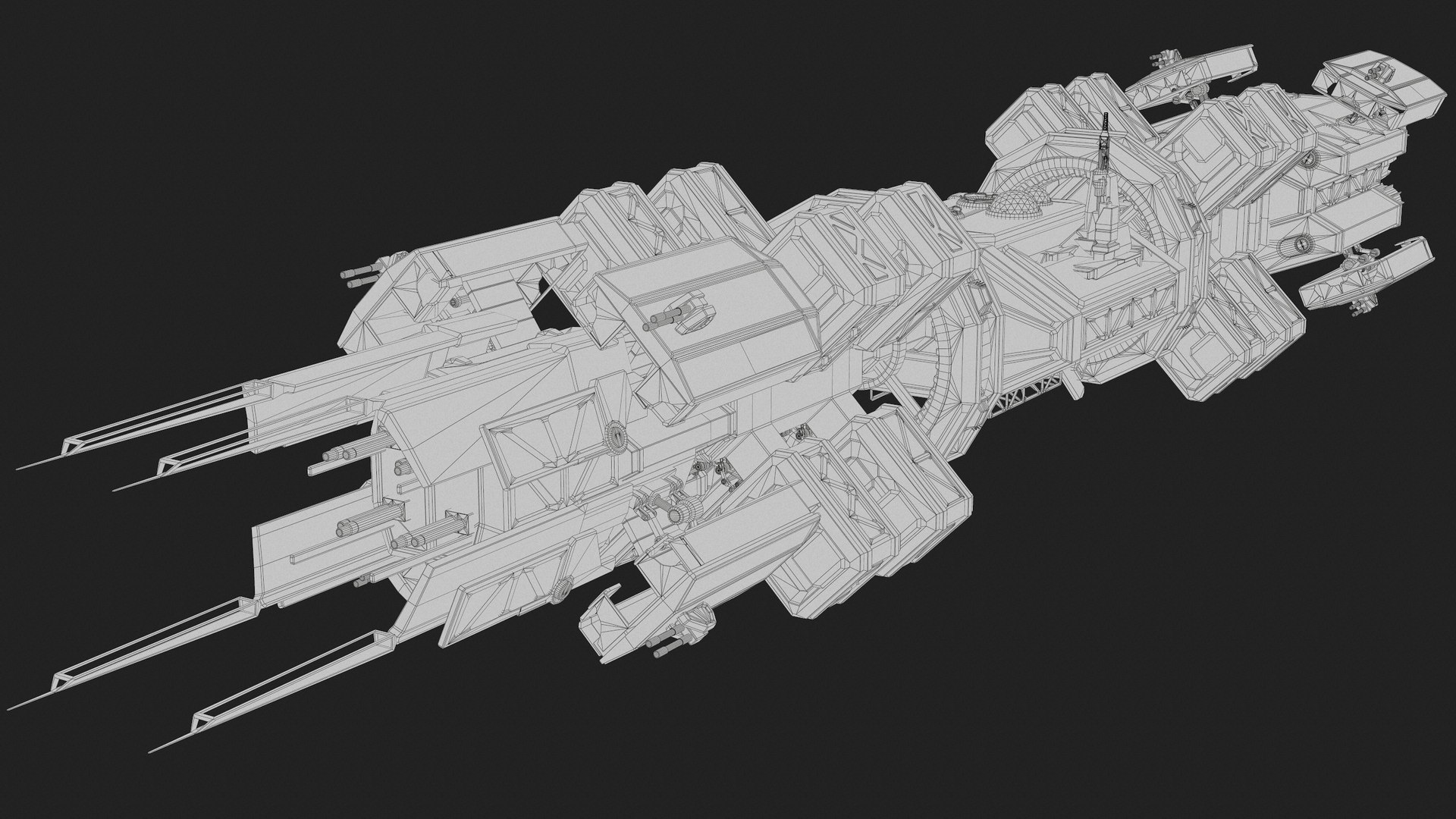 3D sci-fi freighter cargo spaceship model - TurboSquid 1658614