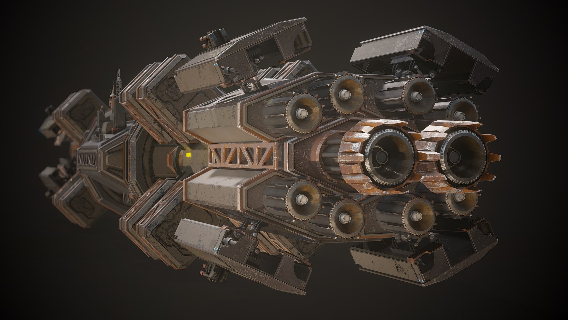 3D Sci-fi Freighter Cargo Spaceship Model - TurboSquid 1658614