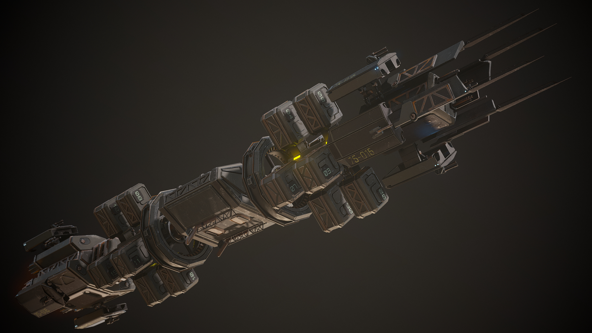3D sci-fi freighter cargo spaceship model - TurboSquid 1658614
