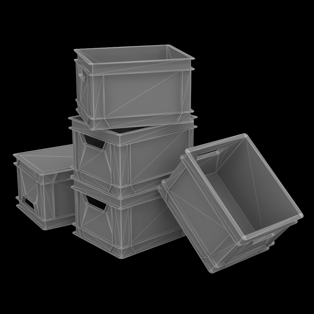 3d max plastic storage container
