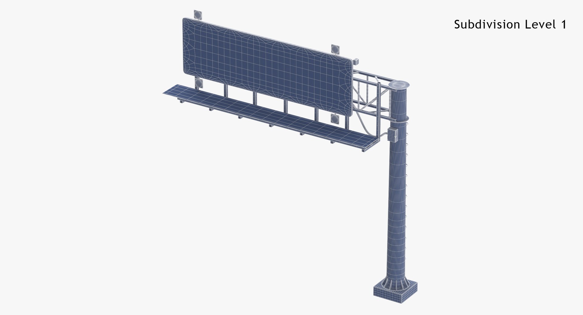 Digital Highway Sign 04 Turned On and Blank 3D model - TurboSquid 2023068