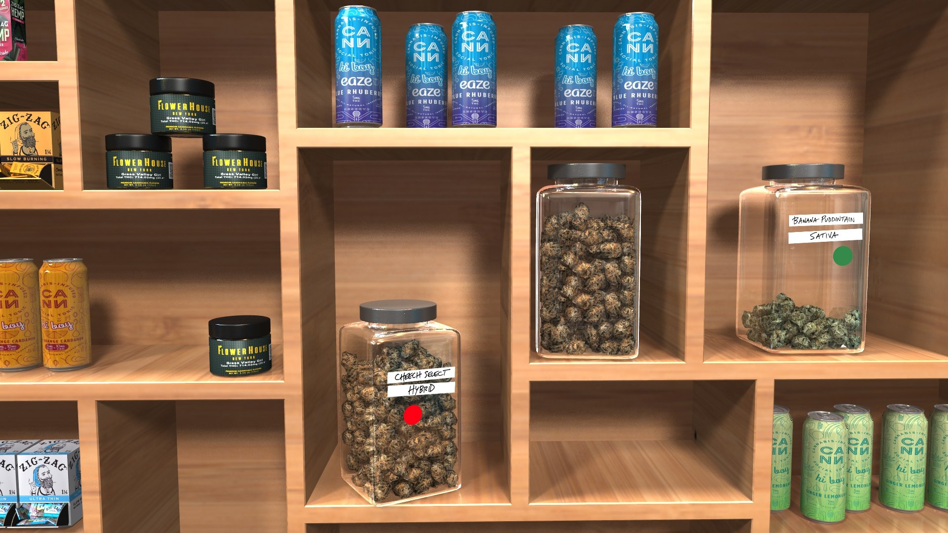 3D Marijuana dispensary store - TurboSquid 2150292