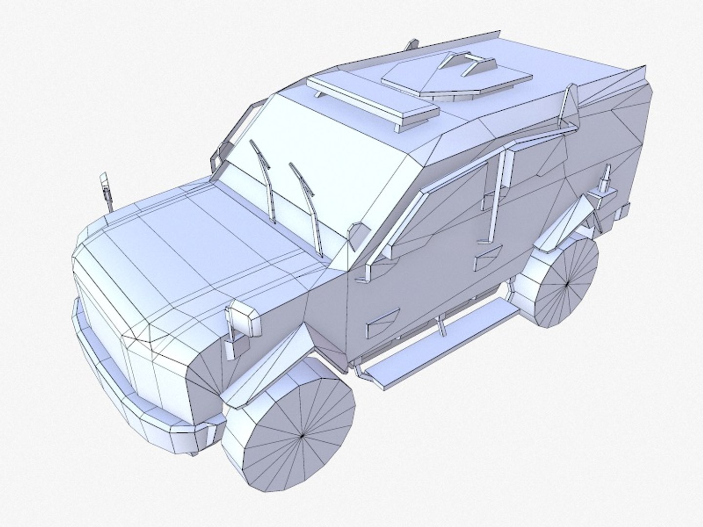 3D Car Armored Blue Swat Model - TurboSquid 1421514