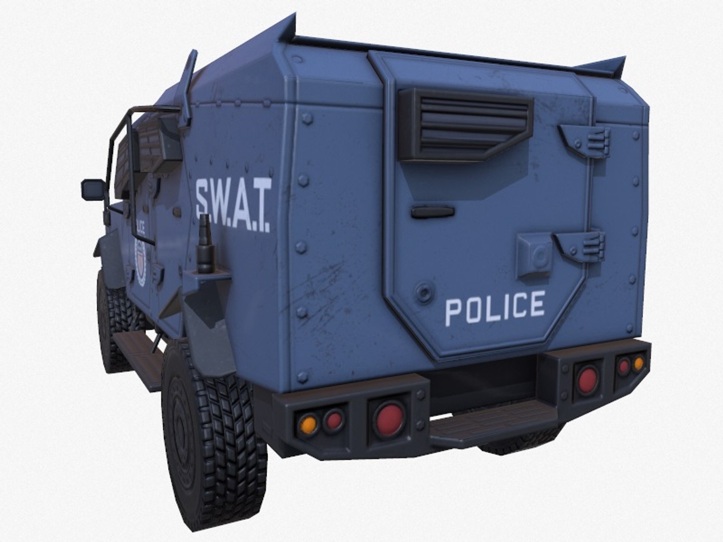3D Car Armored Blue Swat Model - TurboSquid 1421514