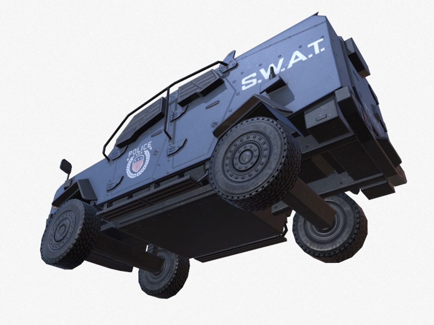 3D Car Armored Blue Swat Model - TurboSquid 1421514