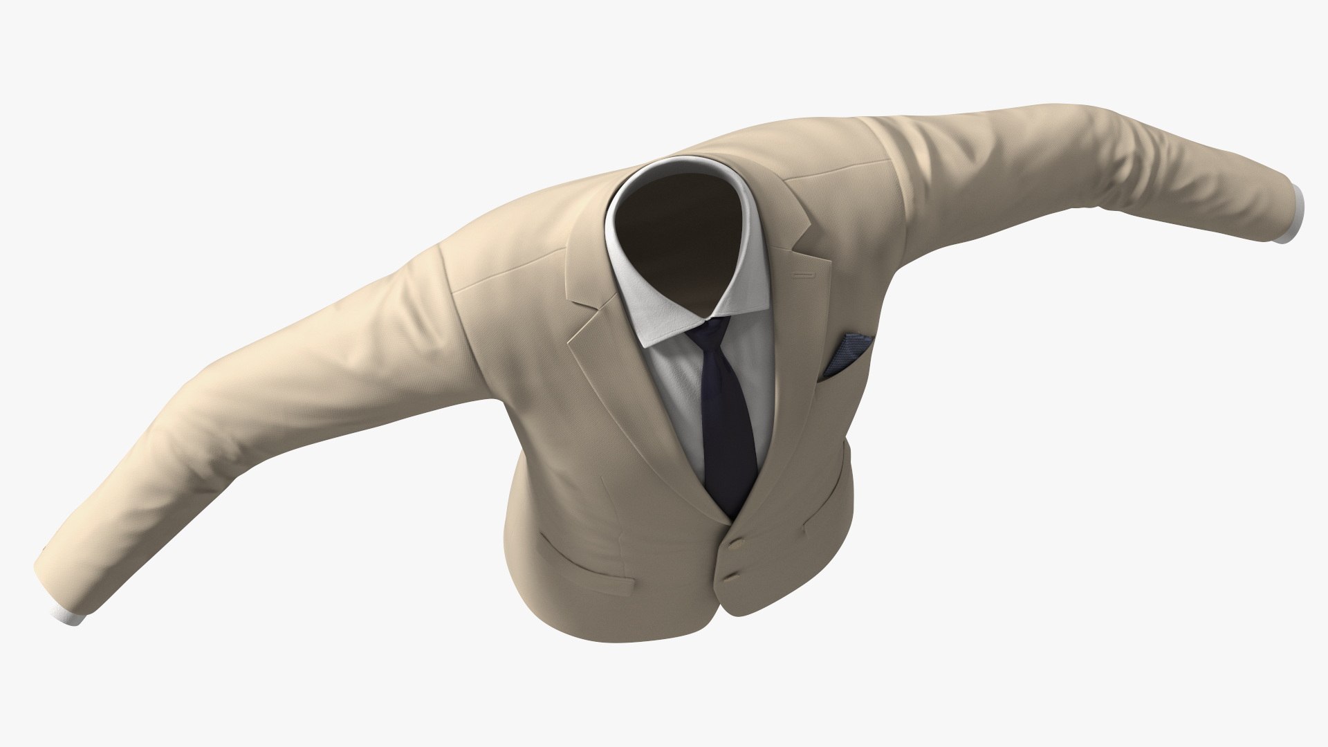 3D Mens Formal Blazer And Necktie - TurboSquid 2137036