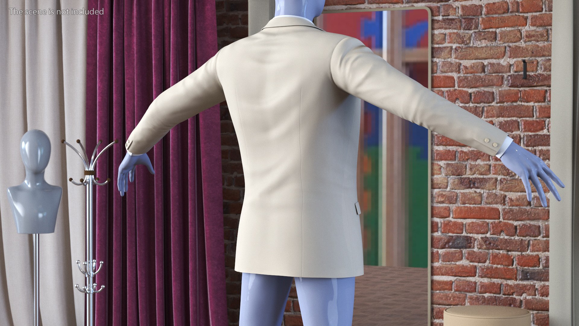 3D Mens Formal Blazer And Necktie - TurboSquid 2137036