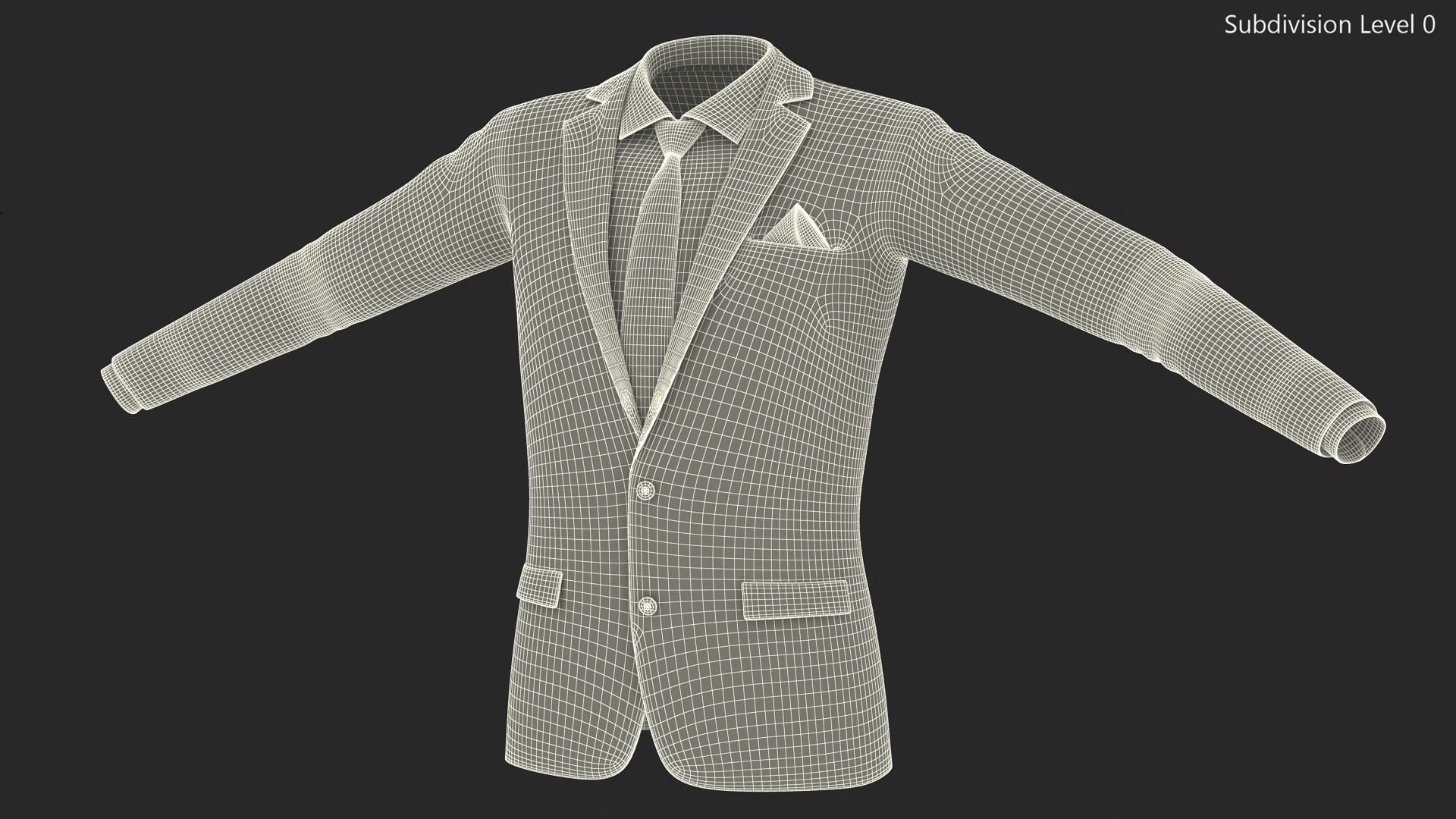 3D Mens Formal Blazer And Necktie - TurboSquid 2137036