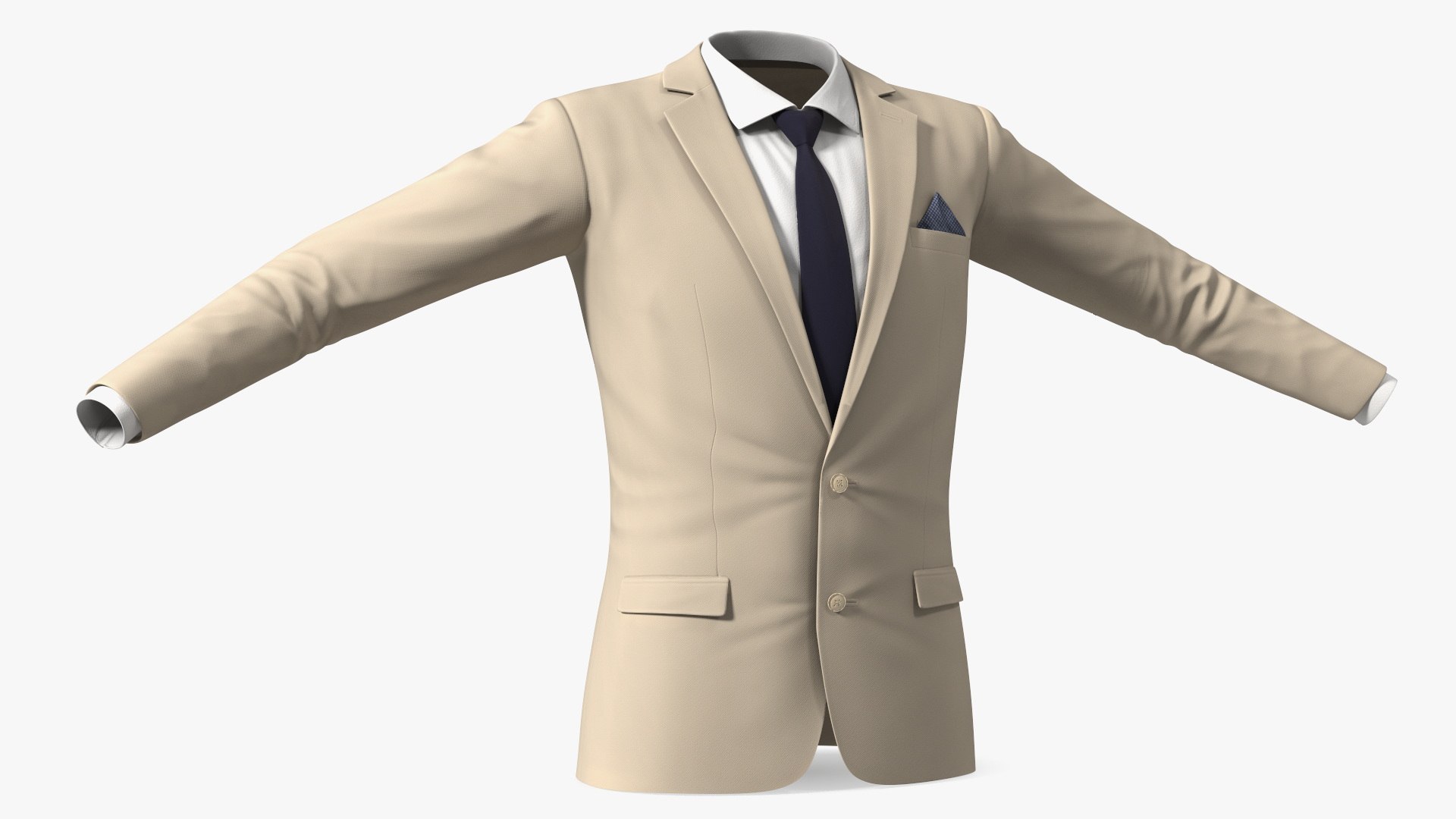 3D Mens Formal Blazer and Necktie - TurboSquid 2137036