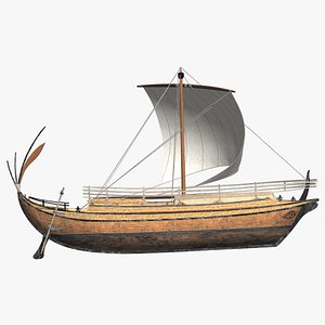 3d Model Roman Trireme Battle Ship