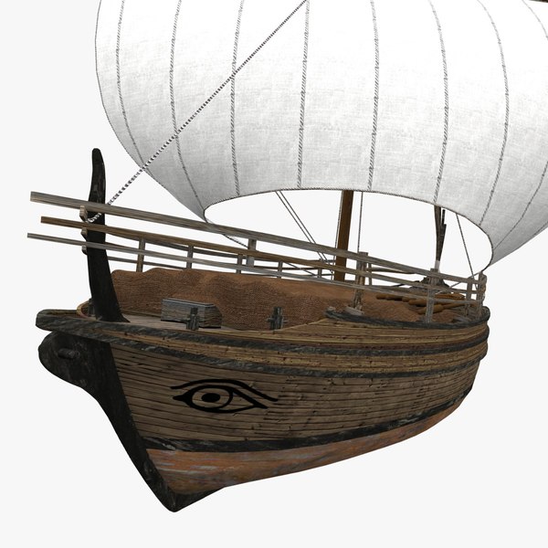 3d model of ancient greek freight ship hull