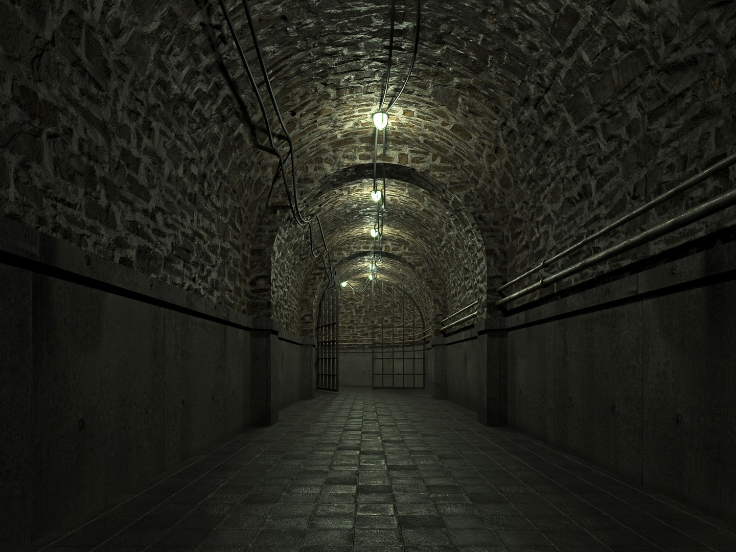 3D Low Poly Underground Tunnel Corridor 02 - TurboSquid 2108935