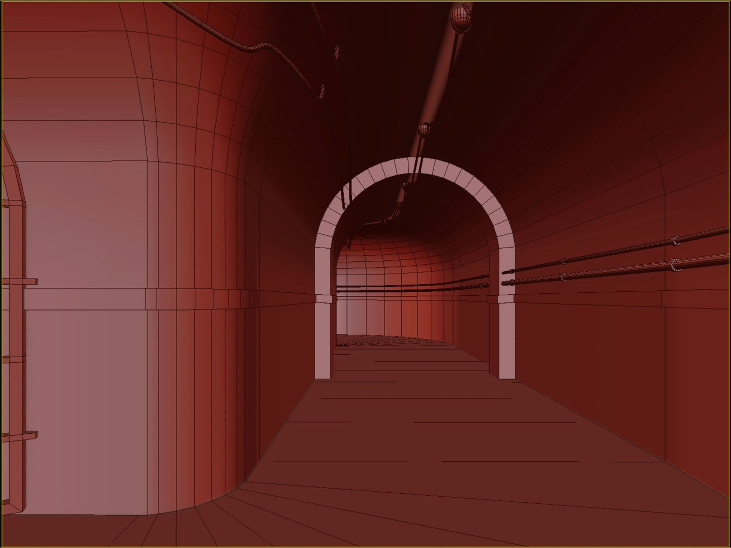 3D Low Poly Underground Tunnel Corridor 02 - TurboSquid 2108935