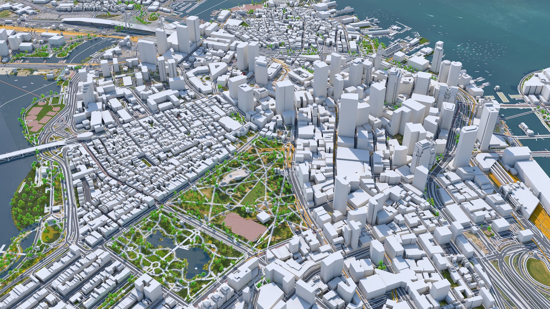 City Area Building 3D Model - TurboSquid 1546905