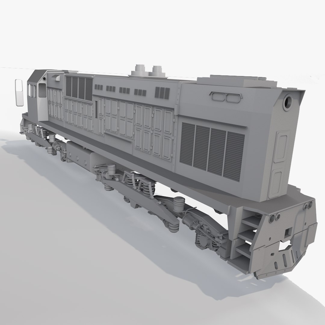 3d Russian Diesel Train Locomotive Model