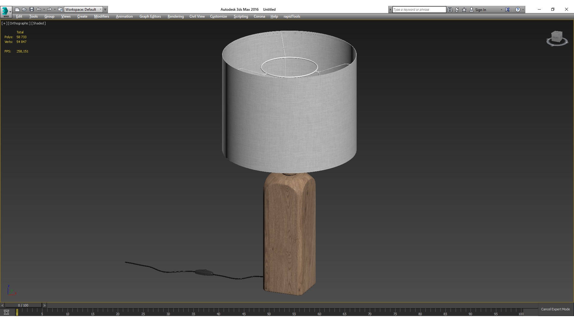 Zara home - LAMP WITH WOODEN BASE 3D model - TurboSquid 2170515
