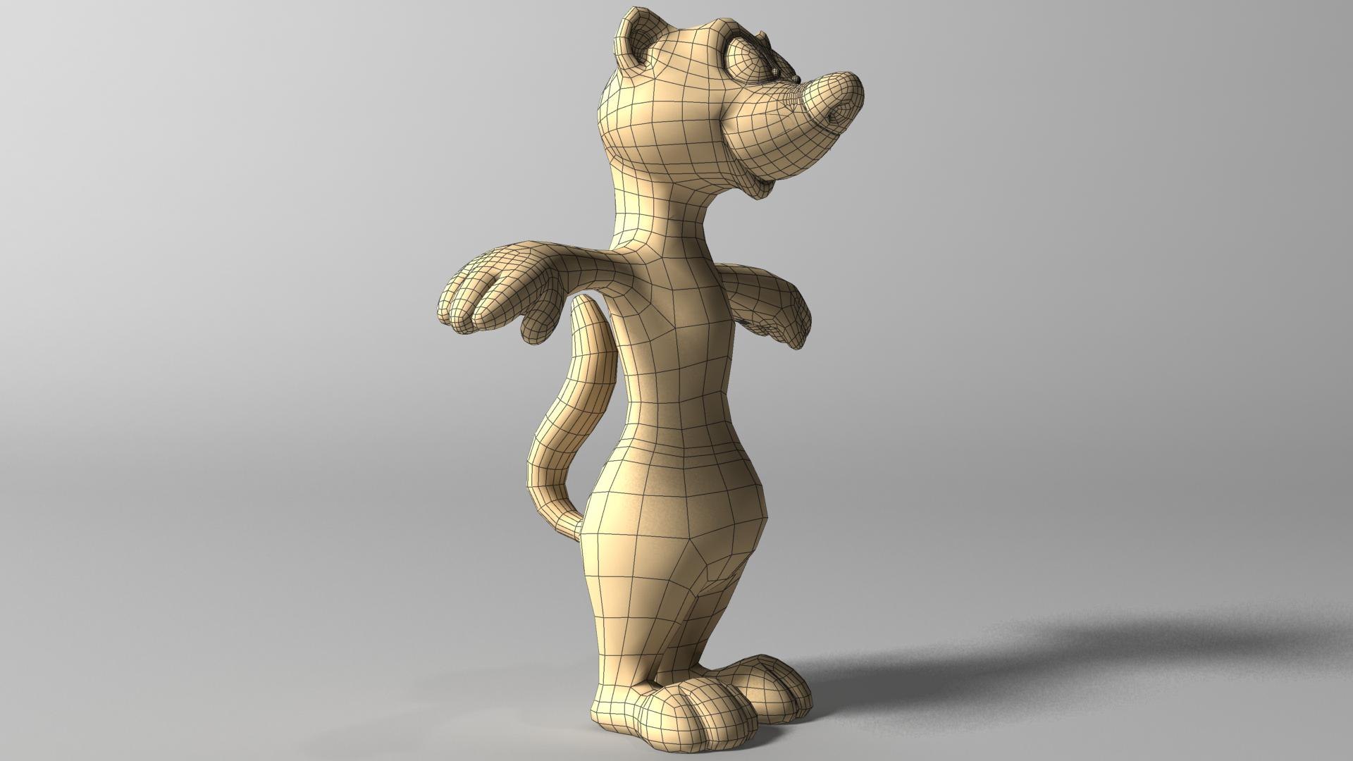 3d Cute Ferret Rigged Anime Turbosquid 1693053