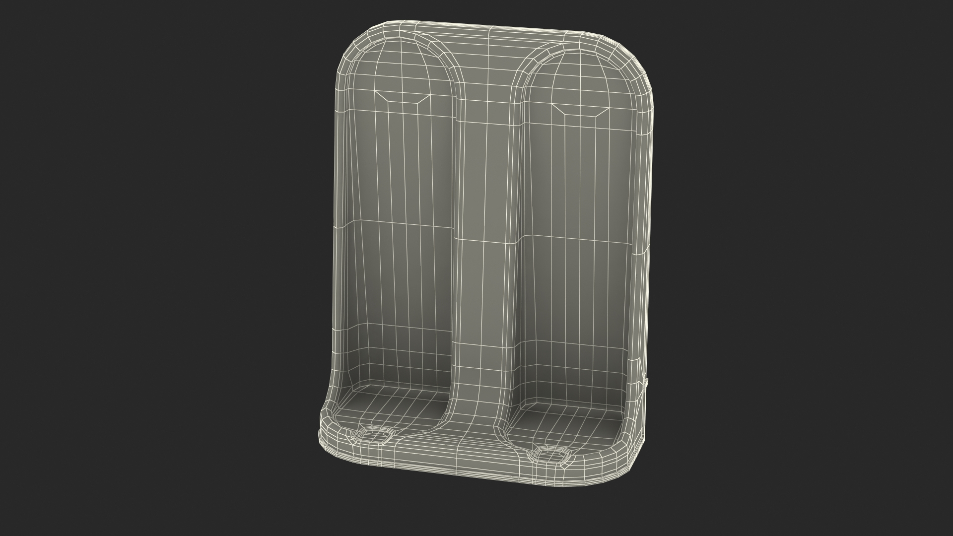 Double Fire Extinguisher Fiberglass Stand 3D Model - TurboSquid 1778375