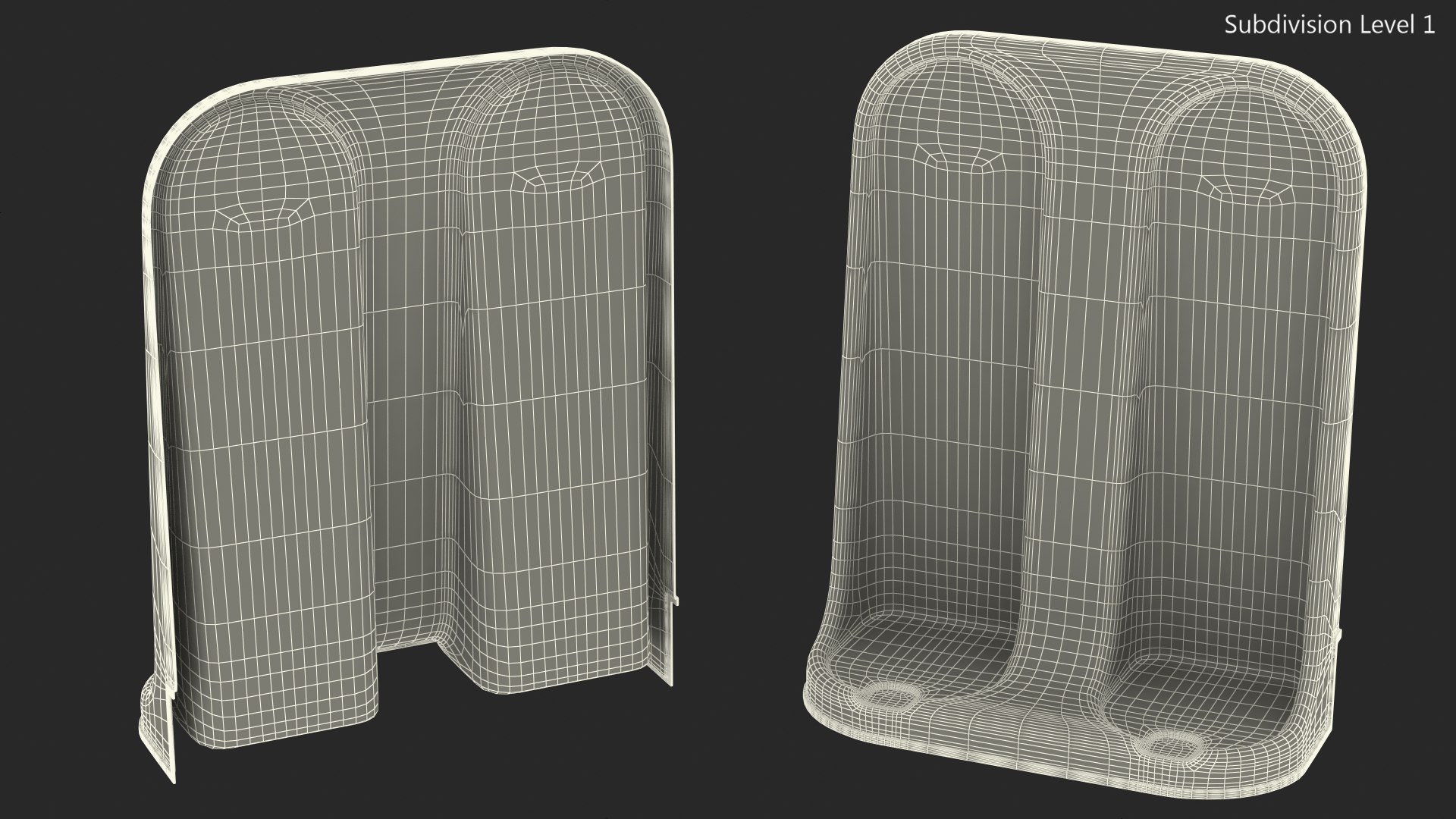 Double Fire Extinguisher Fiberglass Stand 3D Model - TurboSquid 1778375