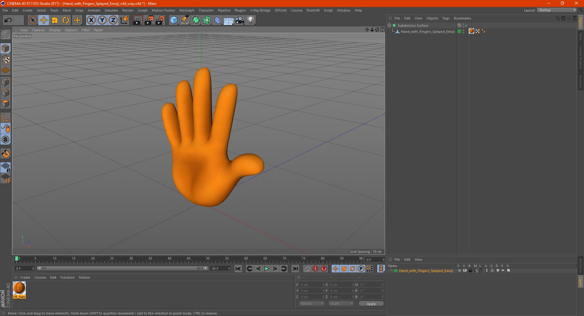 Hand Fingers Splayed Emoji 3D Model - TurboSquid 1549523