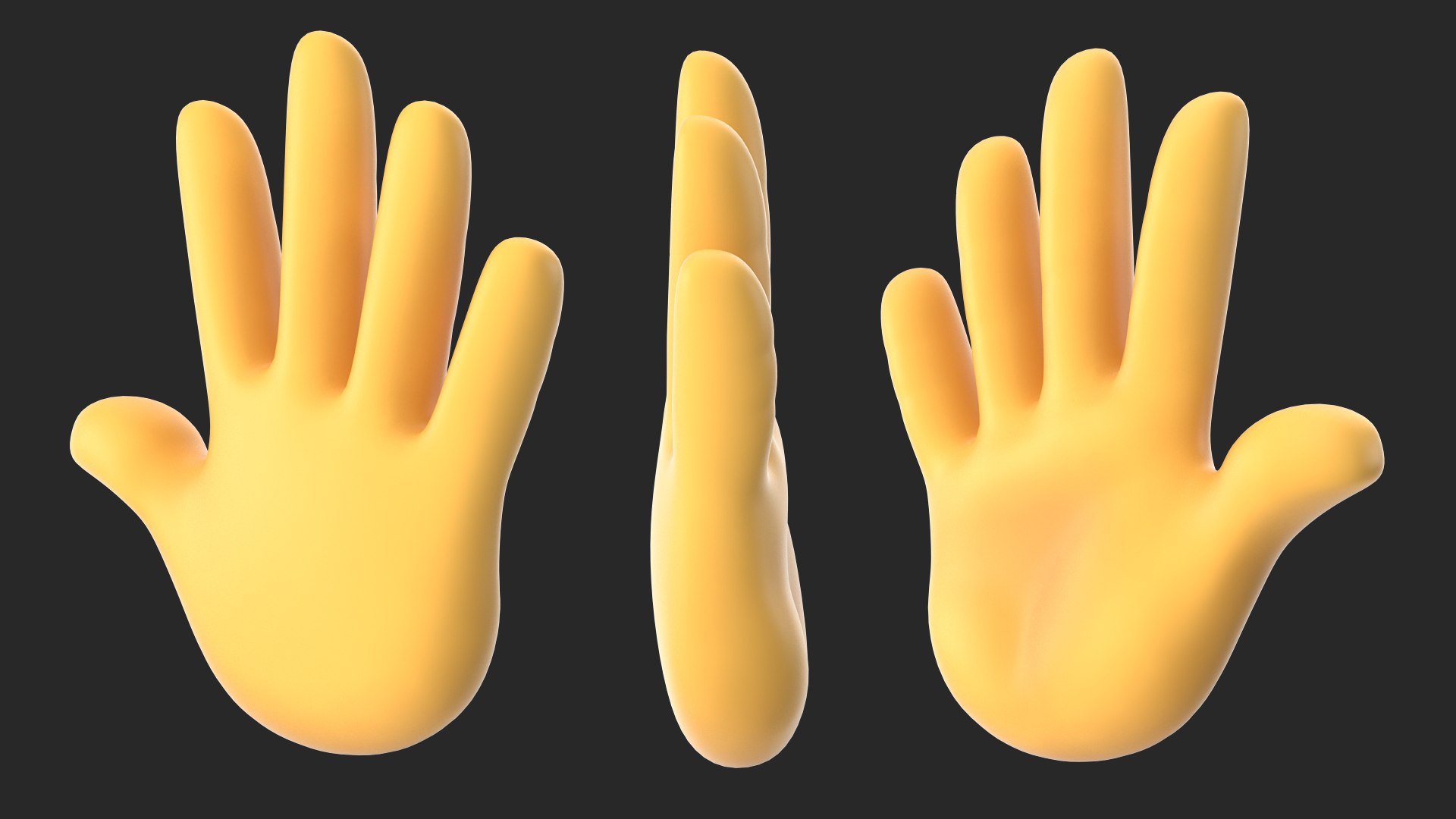 Hand Fingers Splayed Emoji 3D Model - TurboSquid 1549523