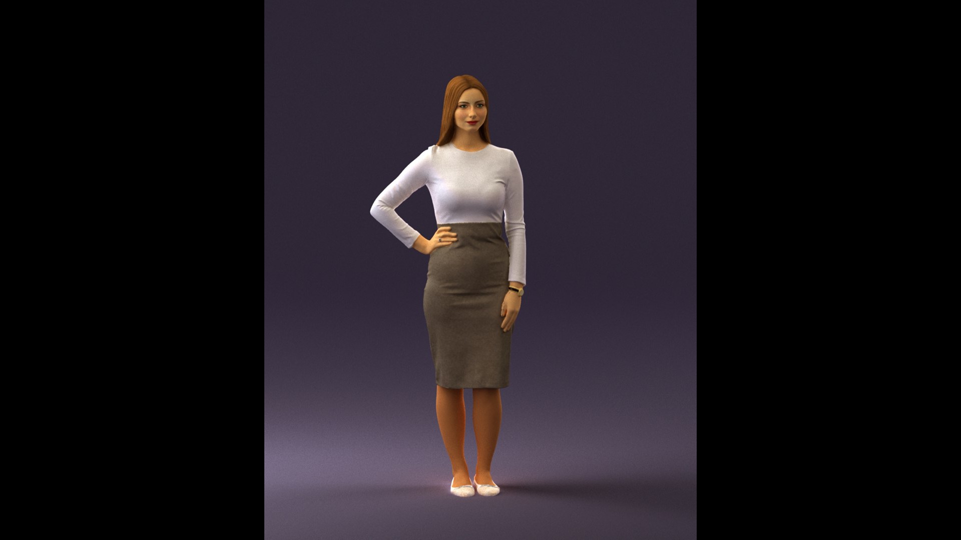 Scanned Looking 3D Model - TurboSquid 1702414