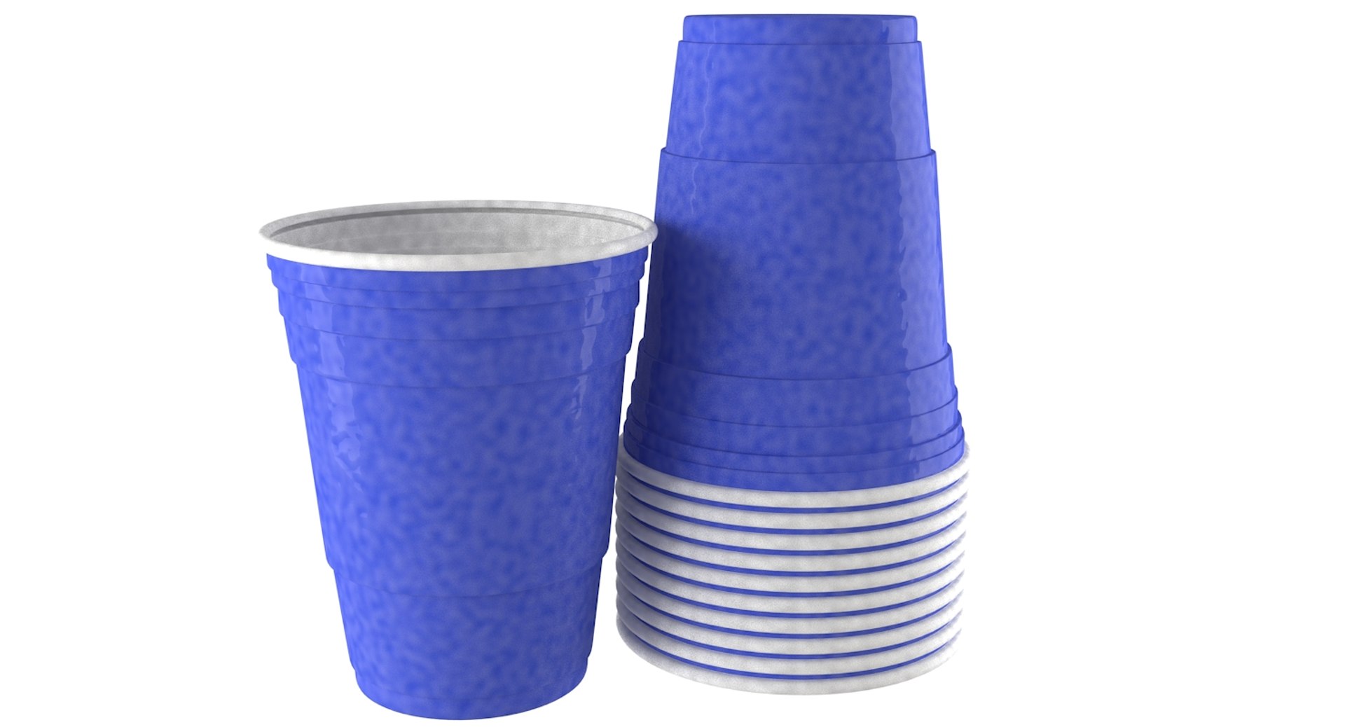 3d Blue Solo Cup Model