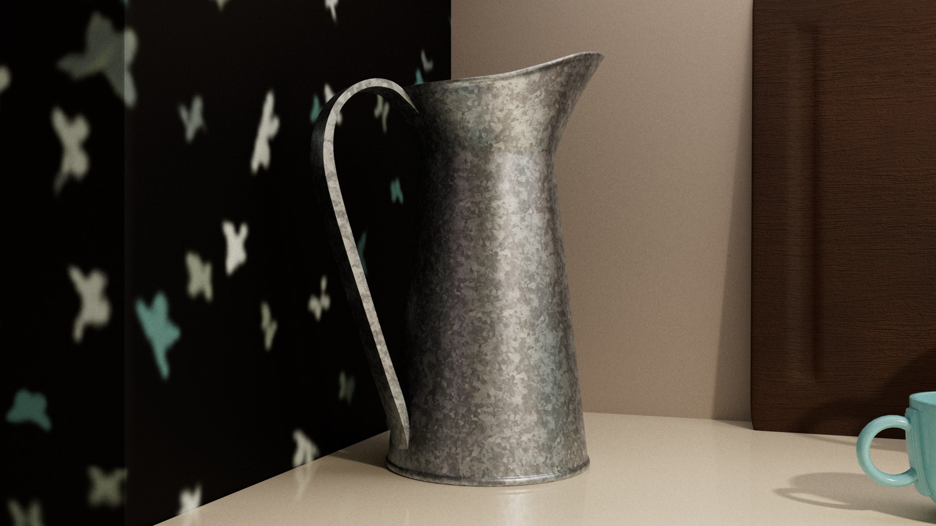 3D Model Galvanized Metal Pitcher - TurboSquid 2026650