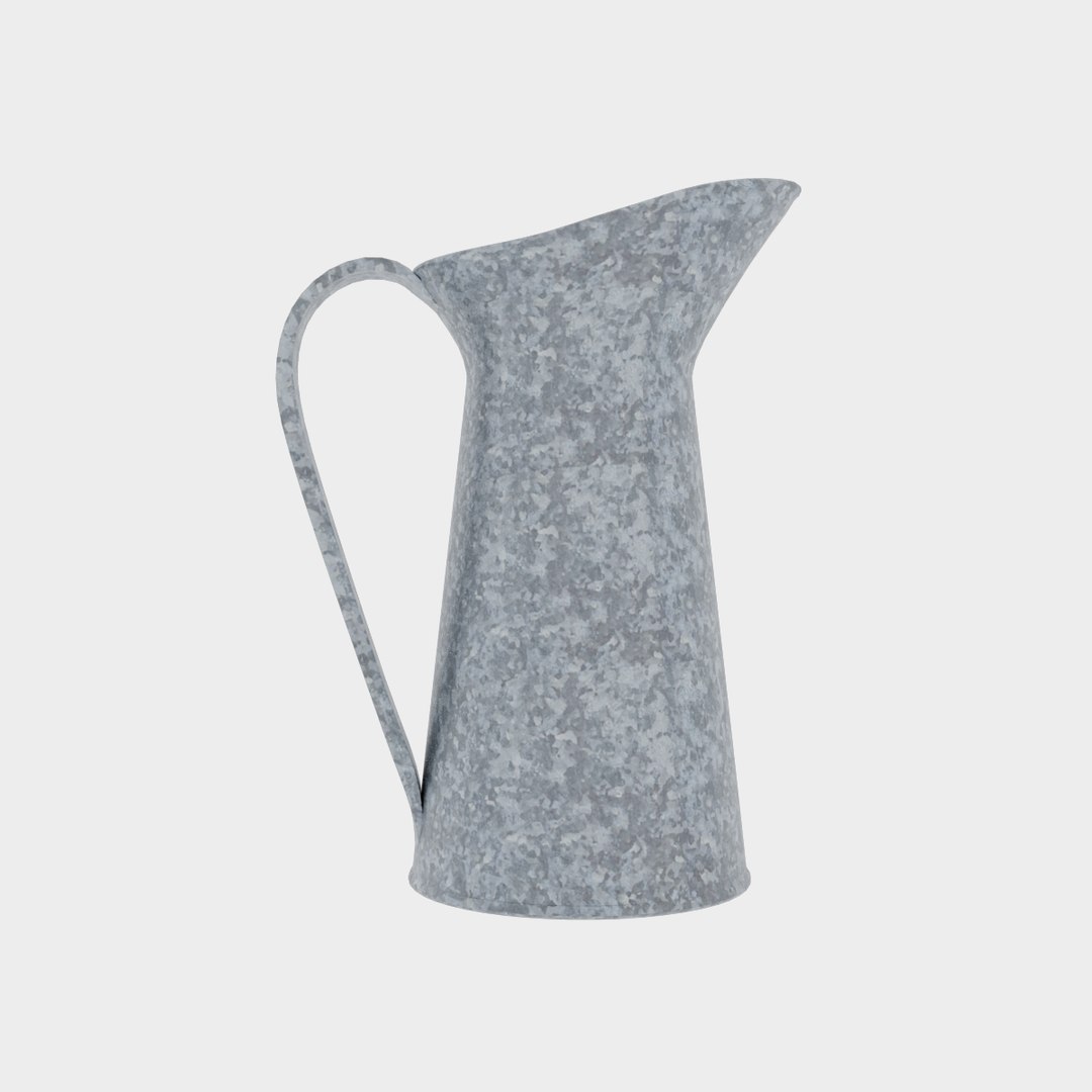 3D Model Galvanized Metal Pitcher - TurboSquid 2026650