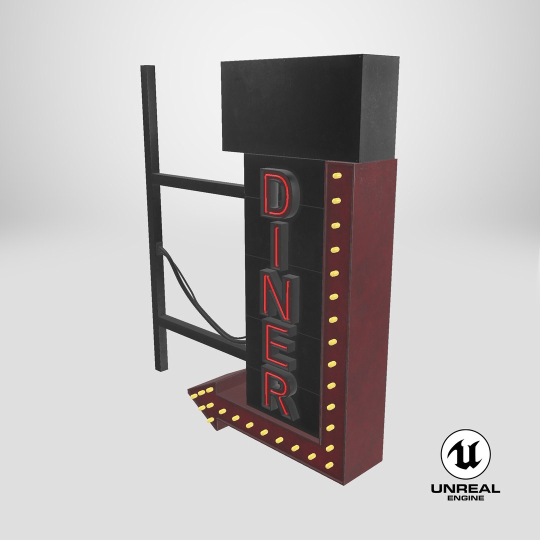 3D Diner Sign(1) - TurboSquid 2293134